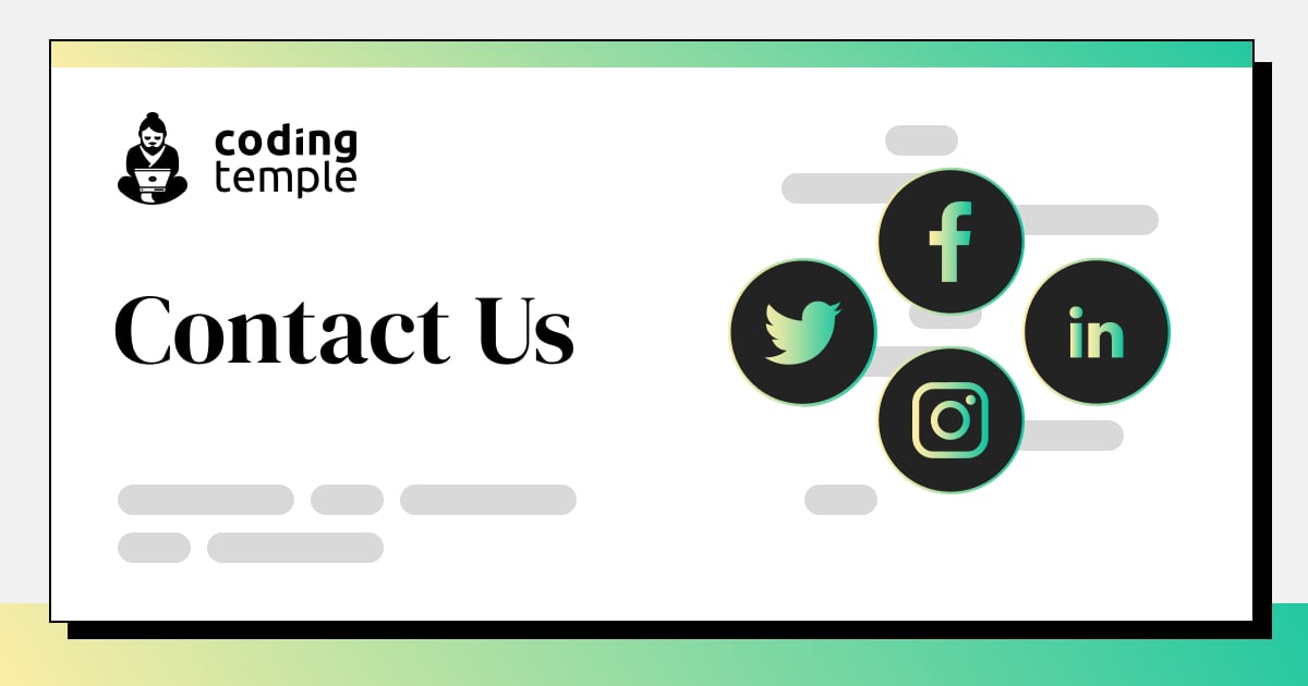 Contact Us | Coding Temple